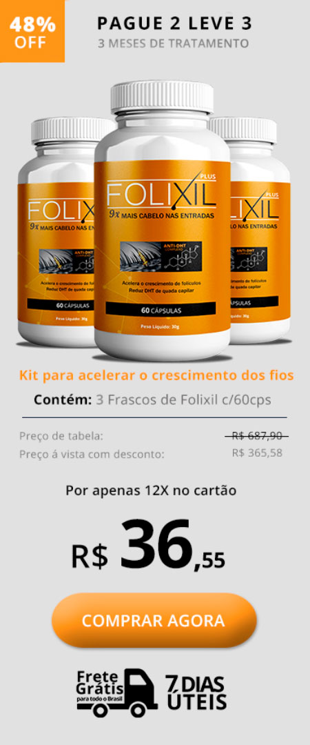 Folixil Funciona? Folixil Plus Anti Calvície, Depoimento, Onde Comprar